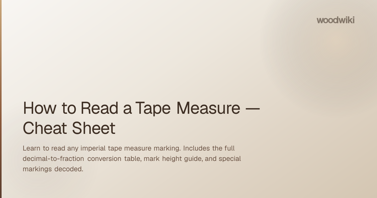 How to Read a Tape Measure — Cheat Sheet