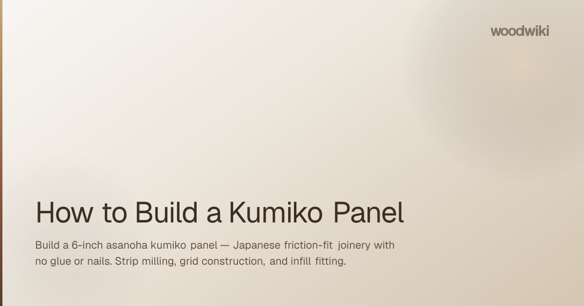 How to Build a Kumiko Panel