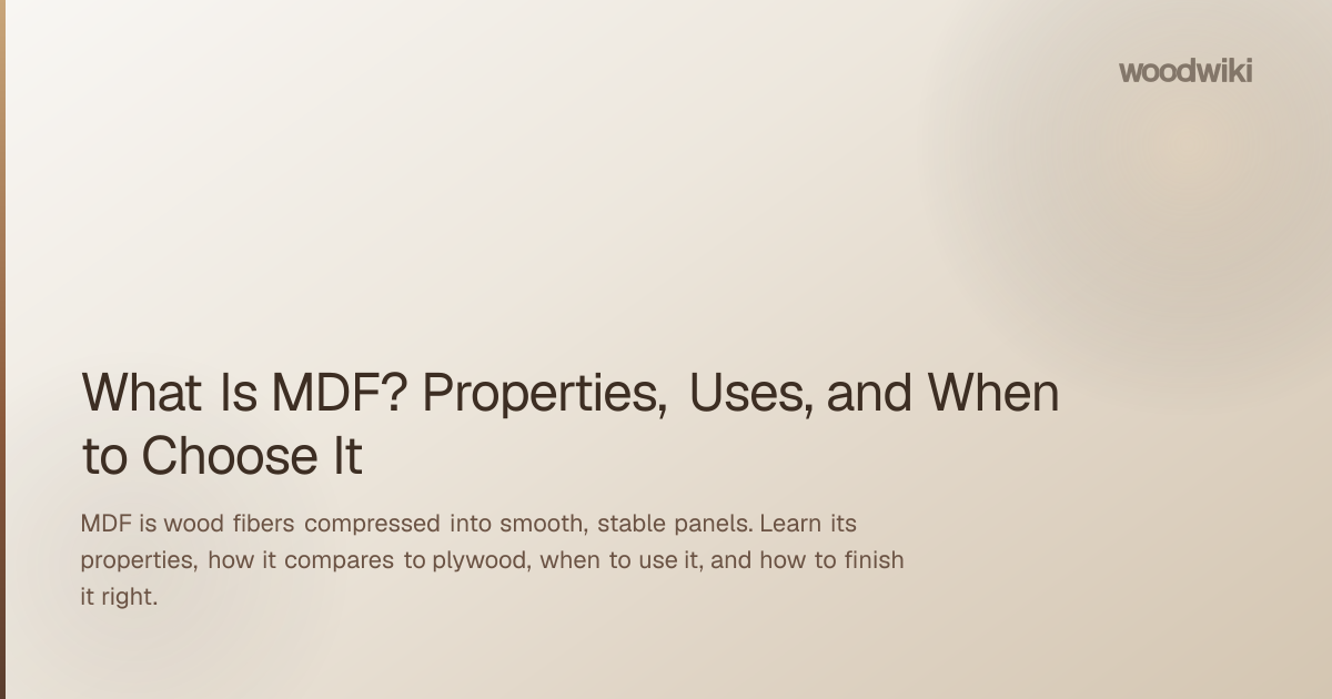 What Is MDF? Properties, Uses, and When to Choose It